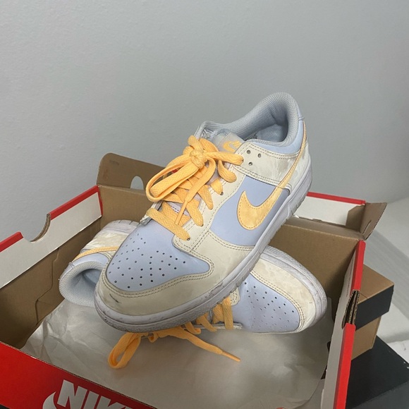 Nike | Shoes | Nike Kid Dunks Light Blue And Yellow | Poshmark